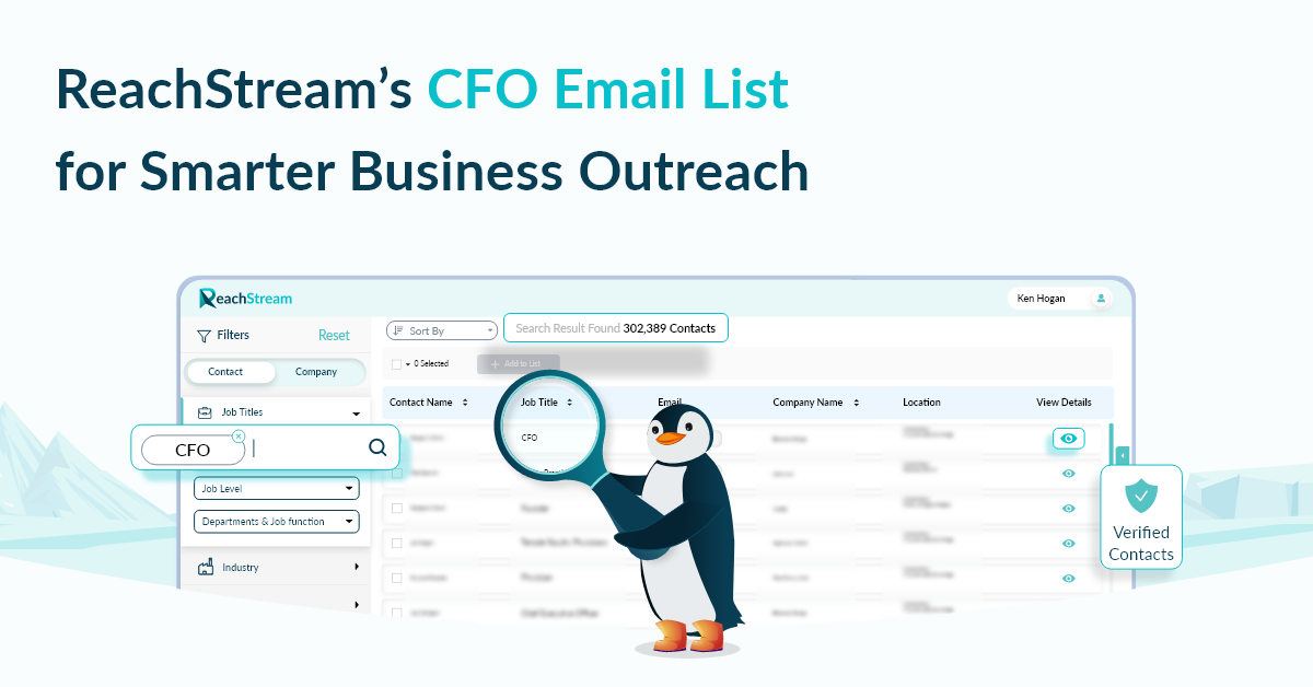 CFO Email List | 302K+ ESP-Verified CFO Contacts for Growth