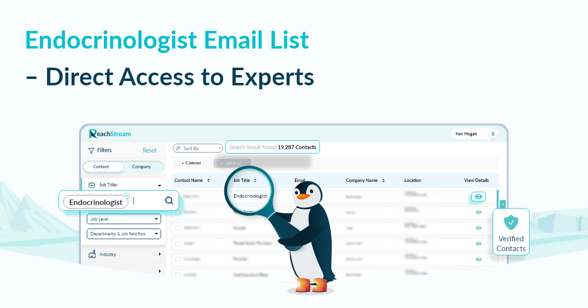 Endocrinologist Email List – Exclusive 19K+ Email Addresses